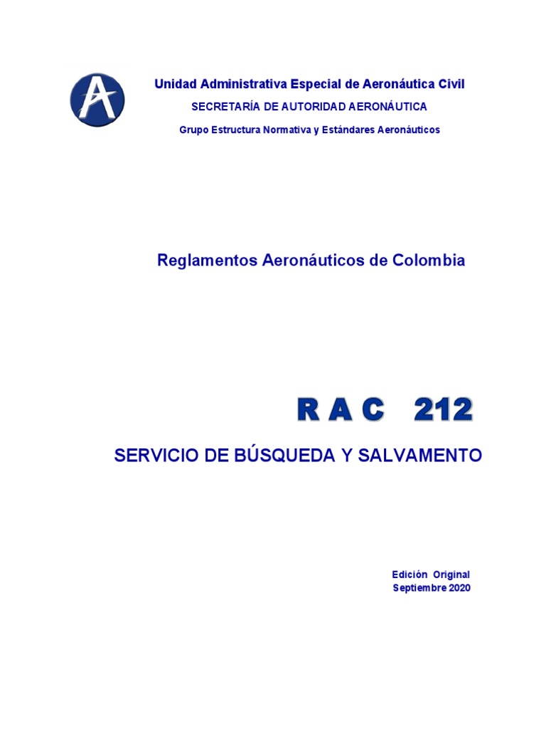 RAC 212 - Servicio de Búsqueda y Salvamento | PDF | Gobierno | Aviación