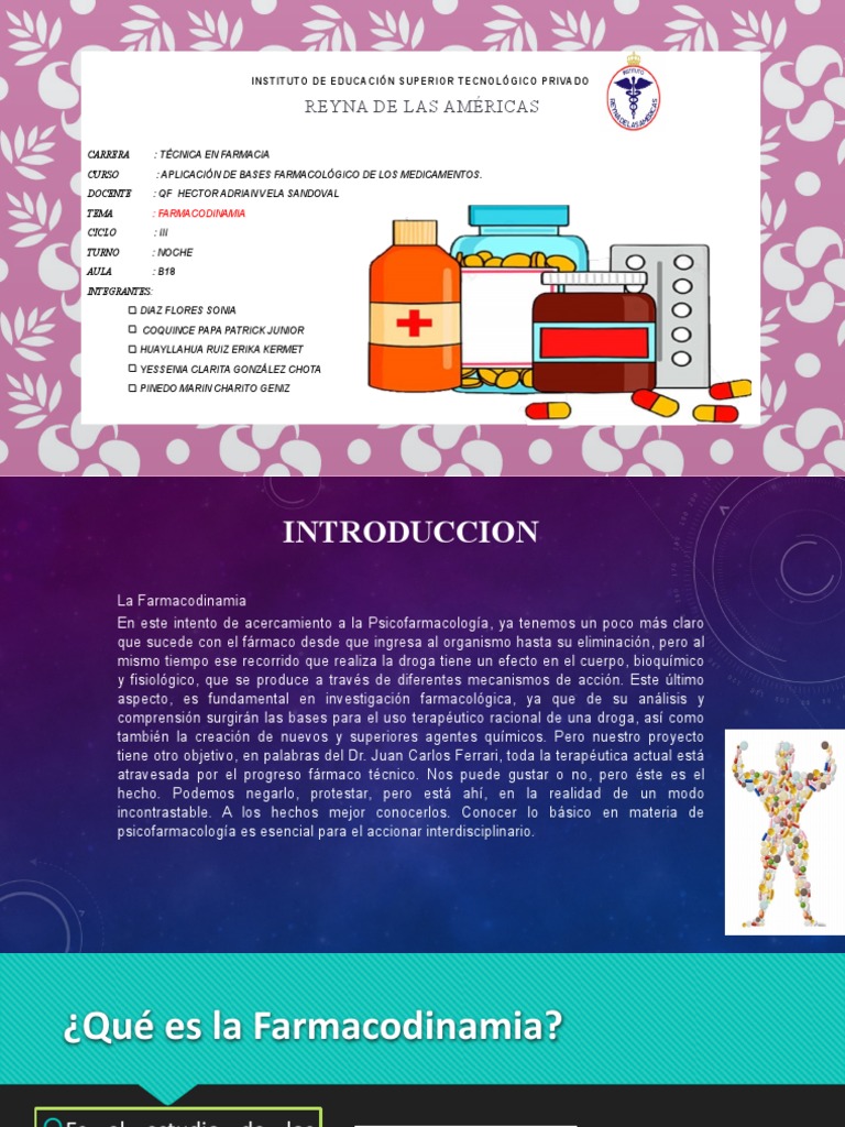 Aplicacion FARMACODINAMIA | PDF