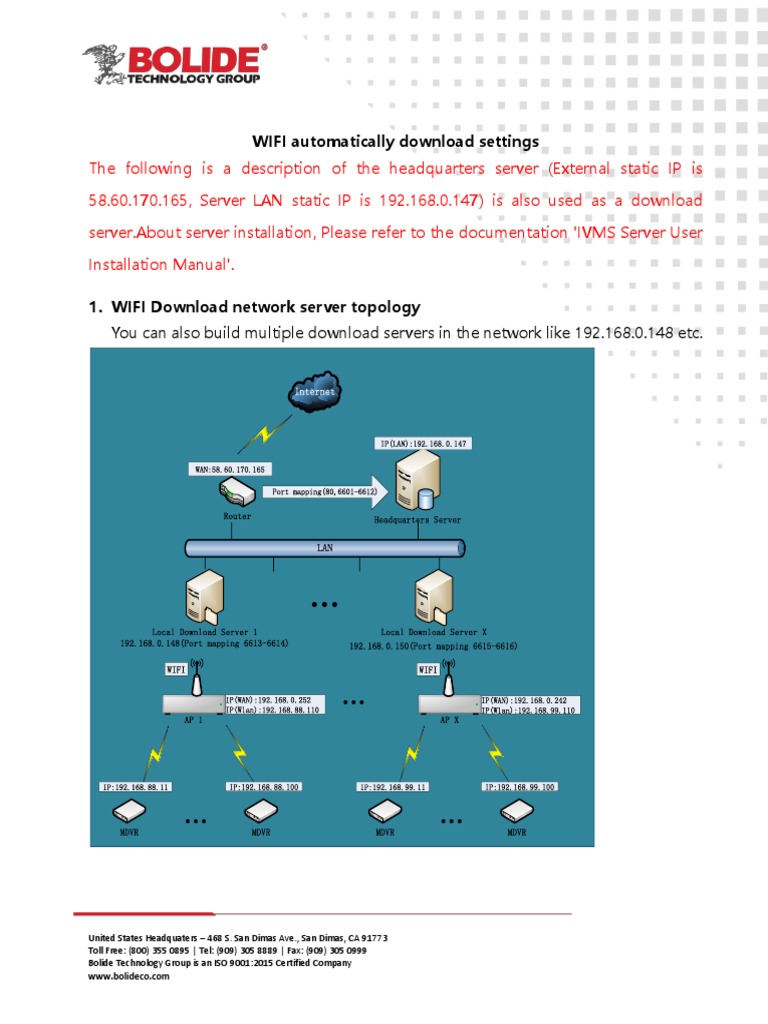 WIFI Download Server Setup Guide | PDF