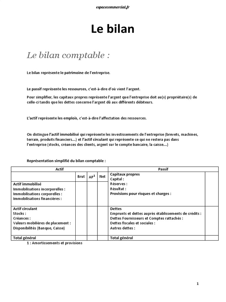 Bilan | PDF