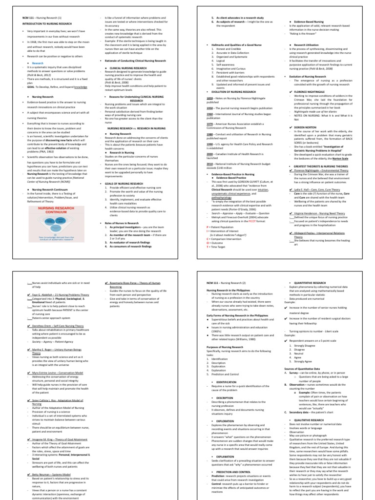 NCM 111 | Download Free PDF | Nursing | Focus Group
