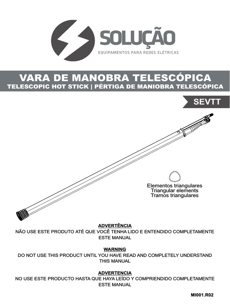 Mi001 - Manual Vara de Manobra Telescopica Trilingue PDF | PDF