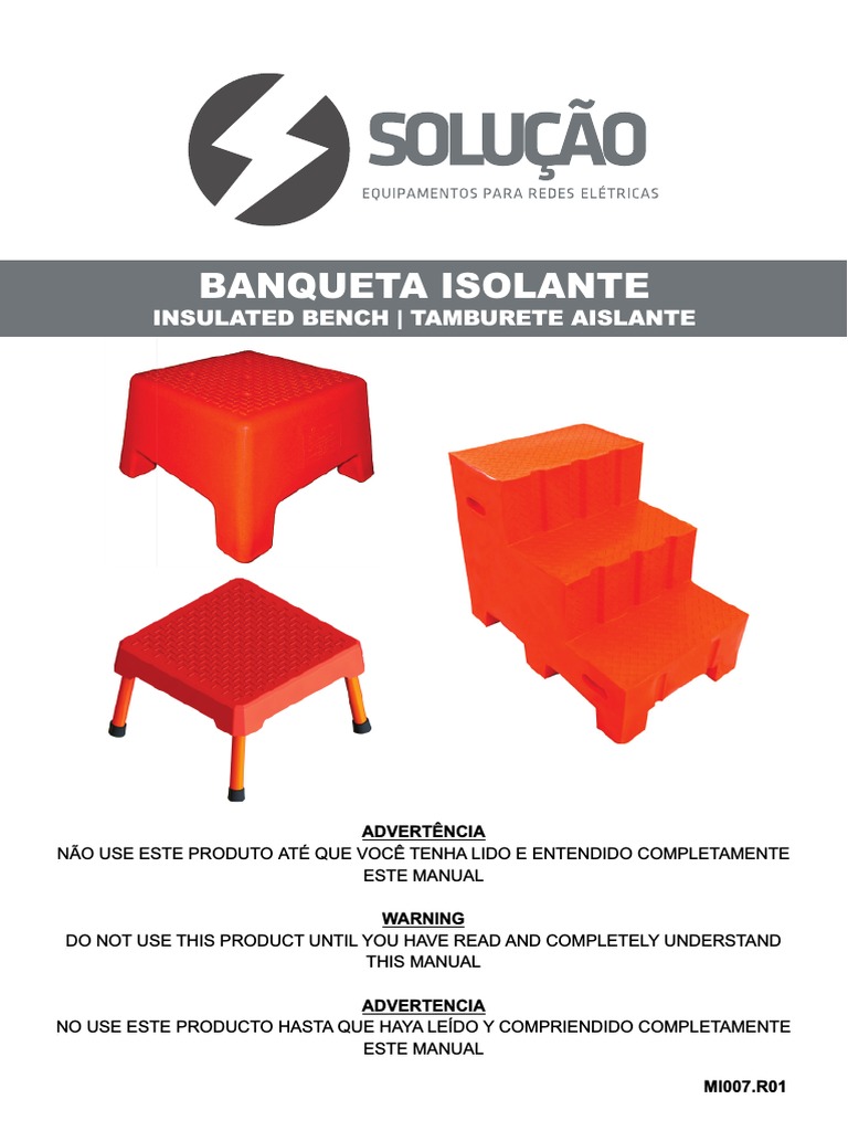 Manual De Uso Da Banqueta Isolante Pdf