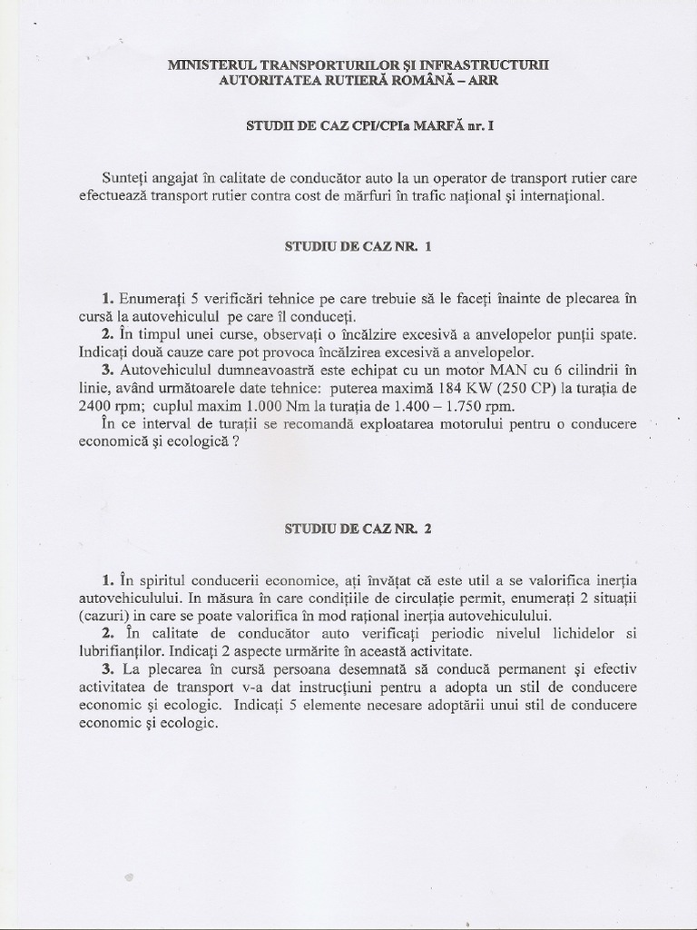 Studiu Caz CPI Marfa 3 | PDF