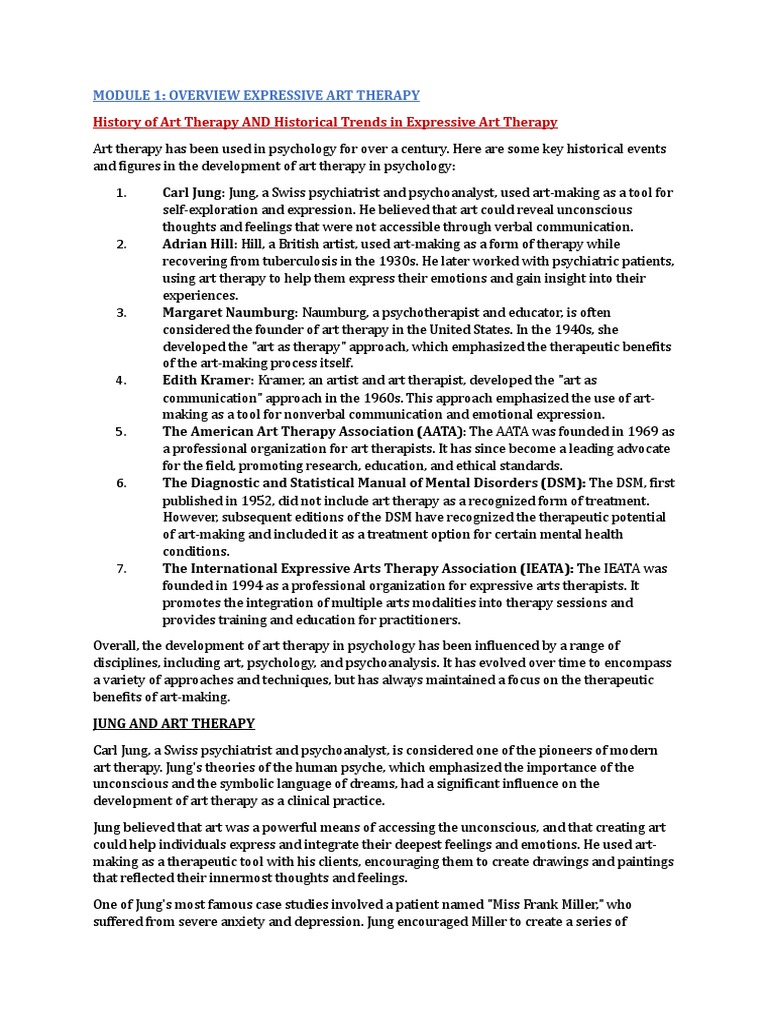 Overview of Expressive Art Therapy | PDF | Social Science | Self ...