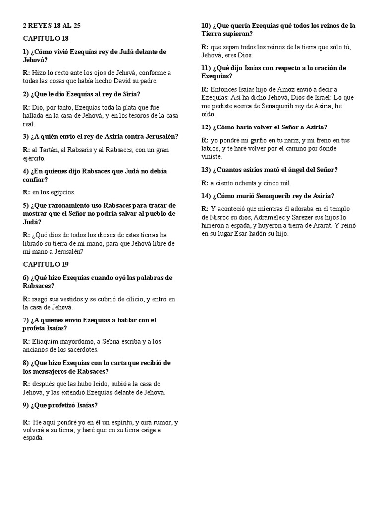 2 Reyes 18 Al 25 | PDF | Historia