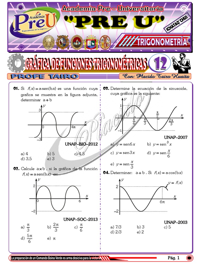 GRAFICA DE FUNCIONES TRIGONOMETRICAS | PDF