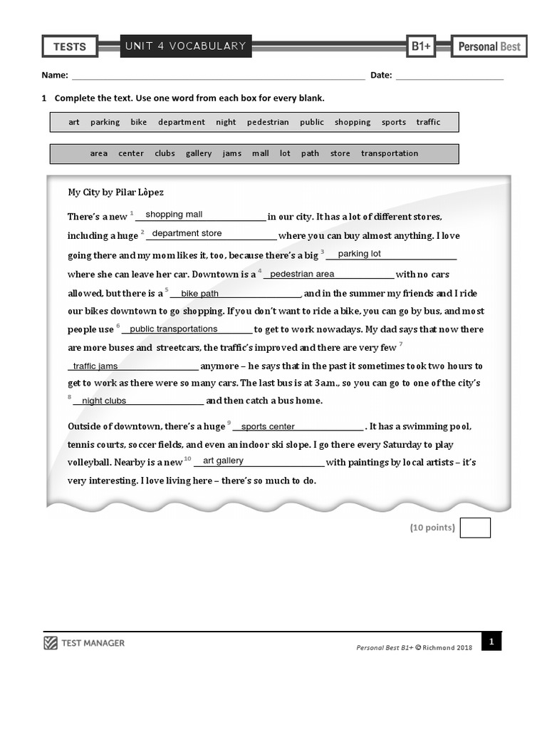 Unit 4 Vocab Test | PDF