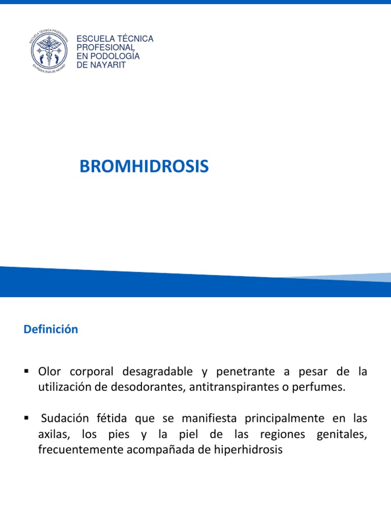 Bromhidrosis: Causas y Tratamientos | PDF | Transpiración | Medicina