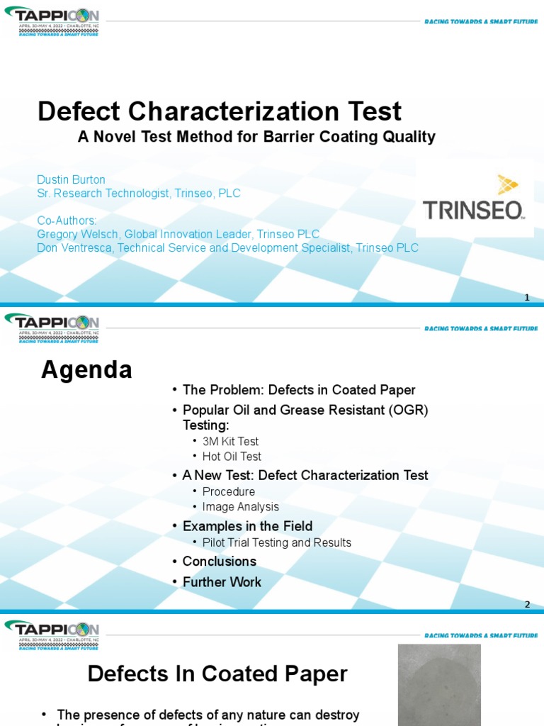 TAPPICON 2022 Presentation - Defect Characterization Test FINAL | PDF ...