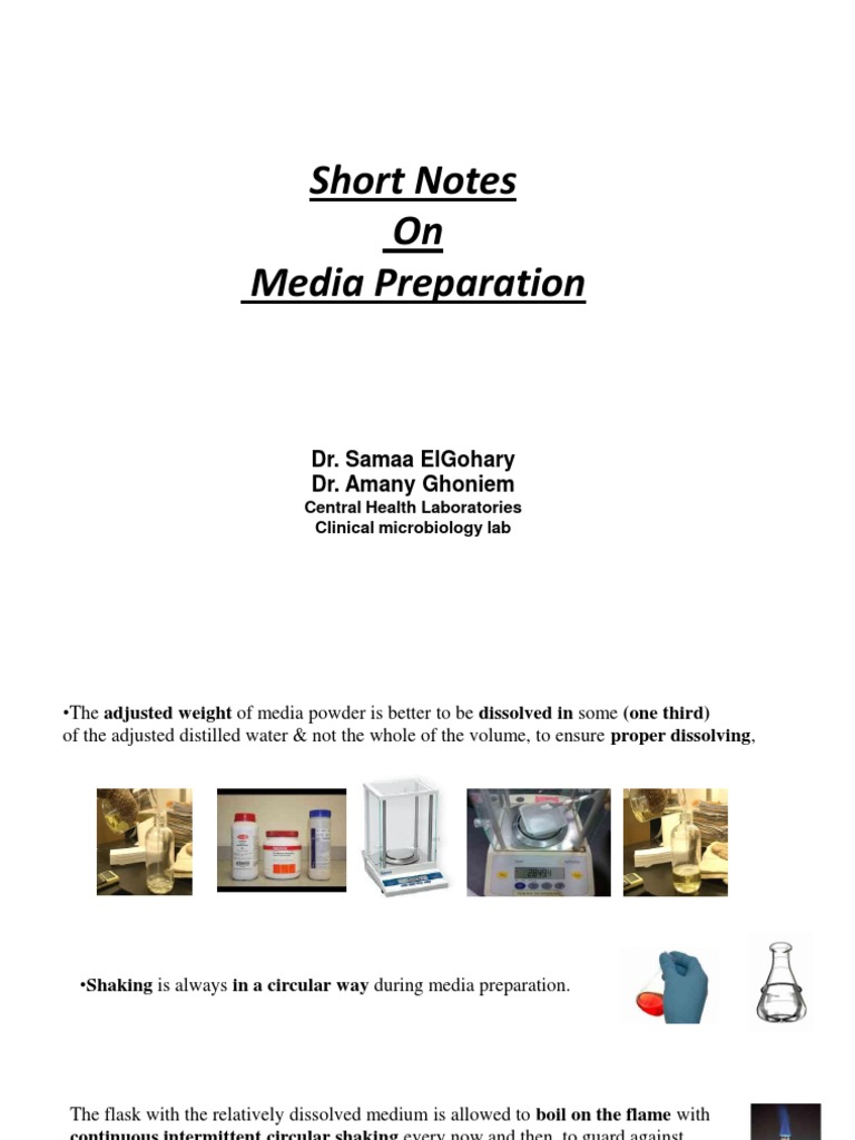 1.notes in Media Preparation PDF | PDF | Agar | Sterilization ...