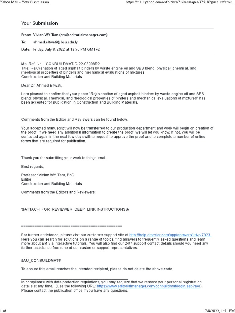 Yahoo Mail - Your Submission PDF | PDF | Cyberspace