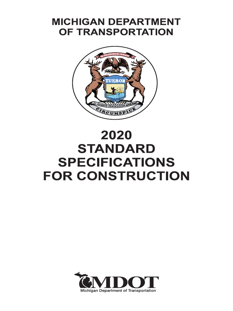 2020 MDOT Construction Specifications | PDF | Concrete | Road Surface
