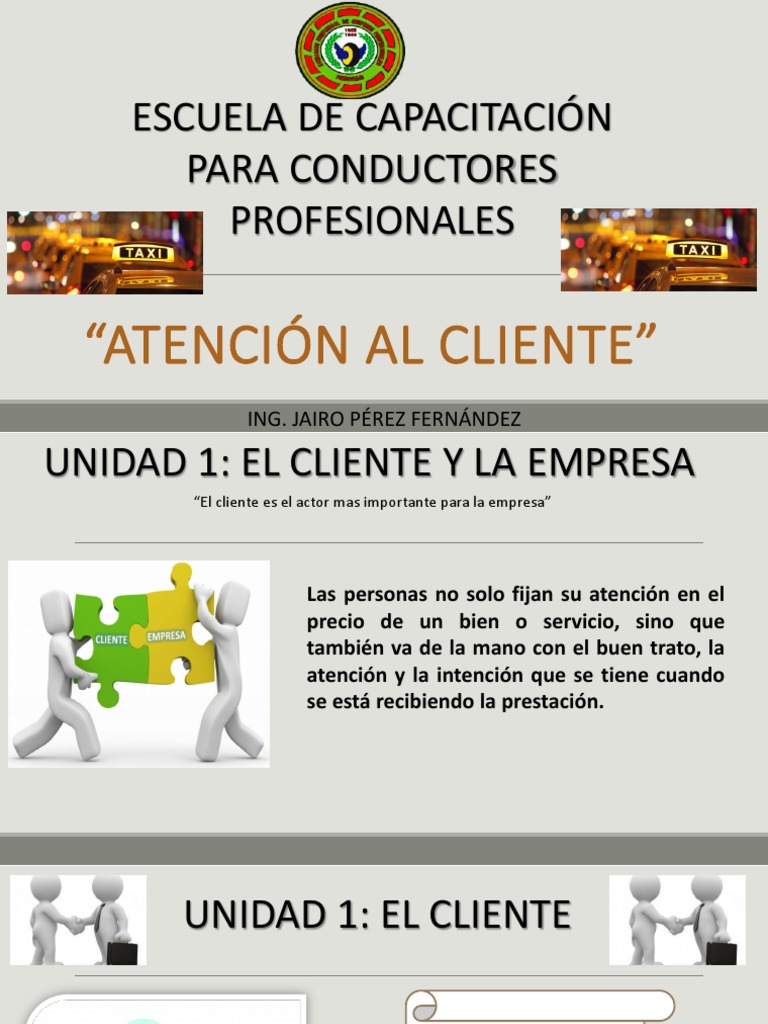 Presentacion Clases Atencion Al Cliente PDF | PDF | Las emociones | Cliente