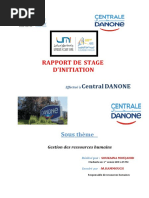 Rapport de Stage Centrale DANONE - LOUTFI Chaimae | PDF | Laitages | Transport