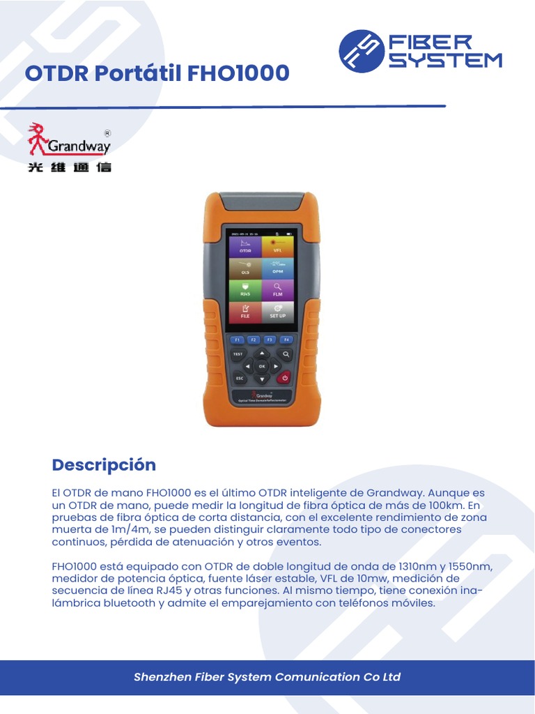 Data Mini OTDR FHO1000 PDF | PDF | Informática