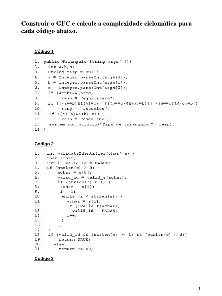 Exercicios Sobre Grafo de Fluxo de Controle | PDF