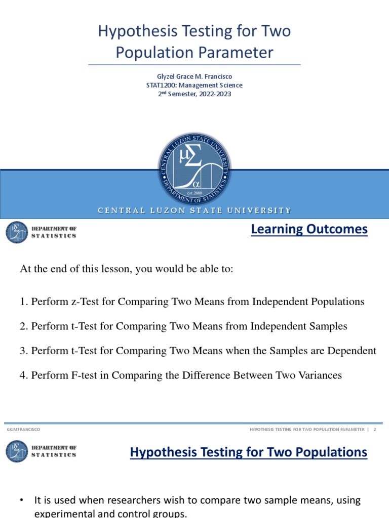 Hypothesis Testing Guide | PDF | Student's T Test | Statistical ...