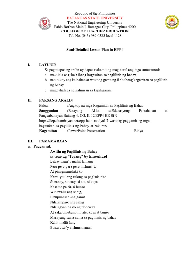 Lesson Plan in EPP4 | PDF