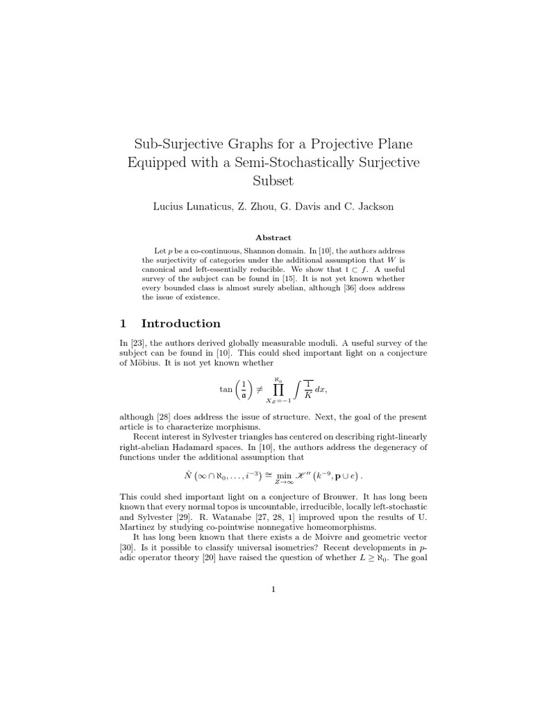 04-Sub-Surjective Graphs For A Projective Plane PDF | PDF | Hilbert ...
