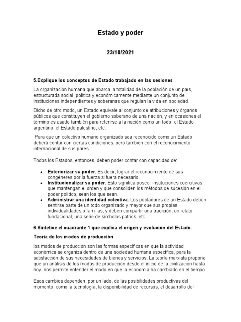 Evolución y Tipos de Estado | PDF | Estado (política) | Geopolítica