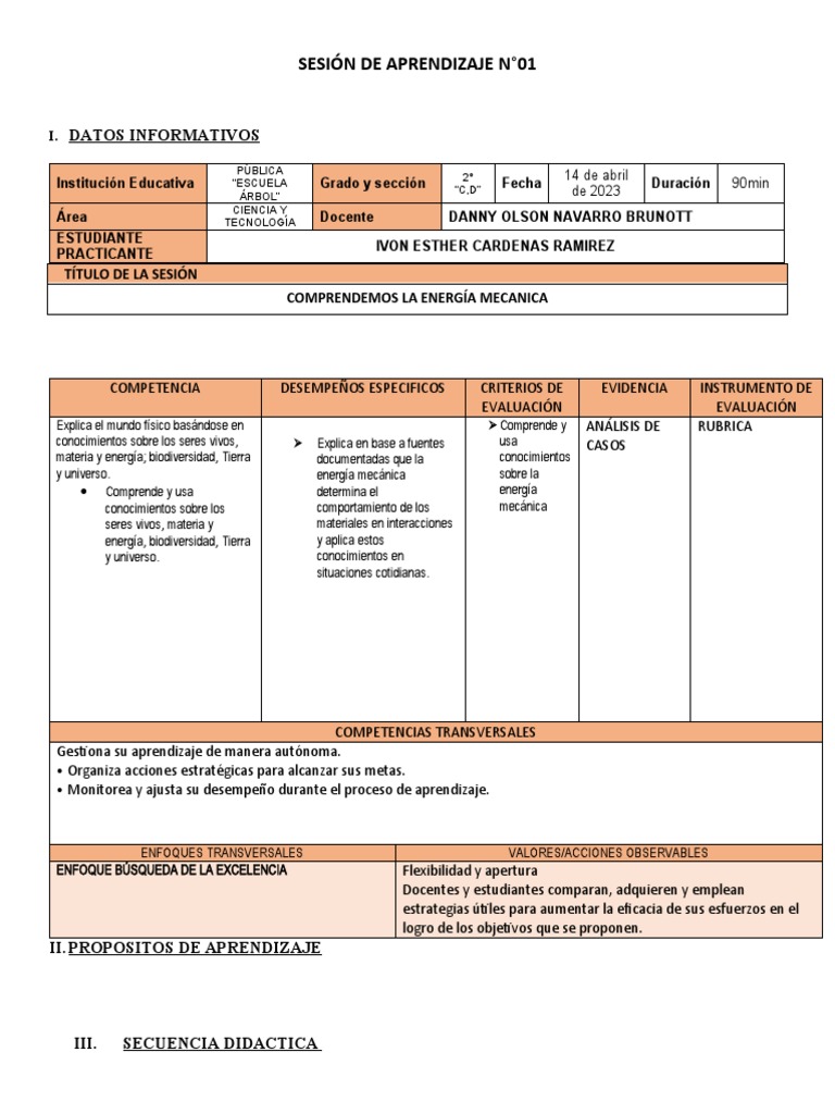 SESIÓN DE APRENDIZAJE_EL CALOR Y LA TEMPERATURA.docx | PDF