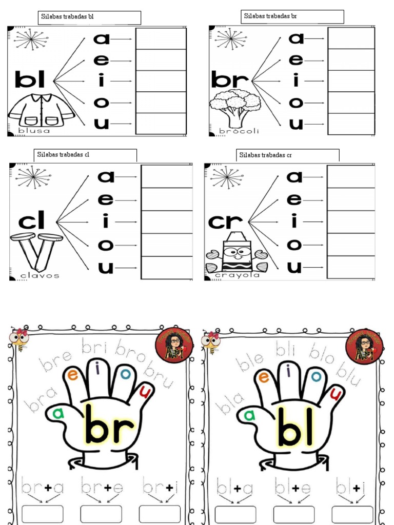 Silabas Trabadas BL y CL | PDF