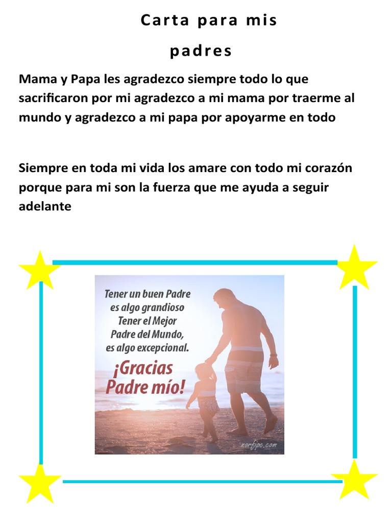 Carta para Mis Padres | PDF