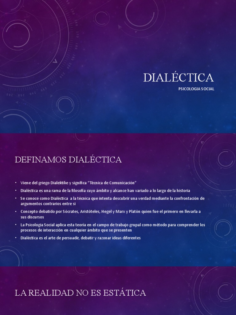 Dialéctica: Conceptos y Aplicaciones | PDF | Dialéctico | Pensamiento