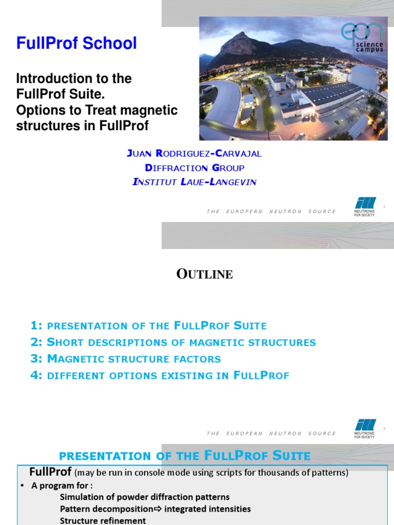 Intro FullProf Magnetic Structure PDF | PDF
