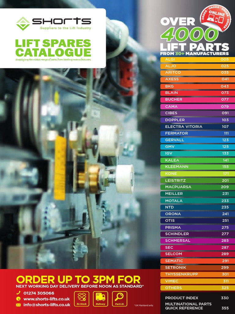 Shorts - Lift Spares Catalogue 2015 PDF | PDF