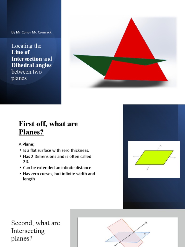 Intersection and Dihedral Angles | PDF