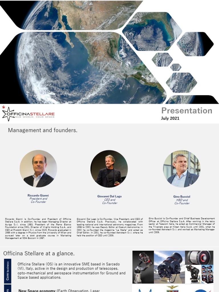 Officina Stellare 2021 FULL Presentation NO VIDEO v3 | PDF