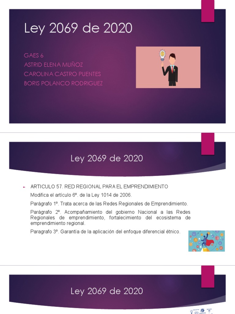Ley 2069 de 2020 63 Al 67 | PDF