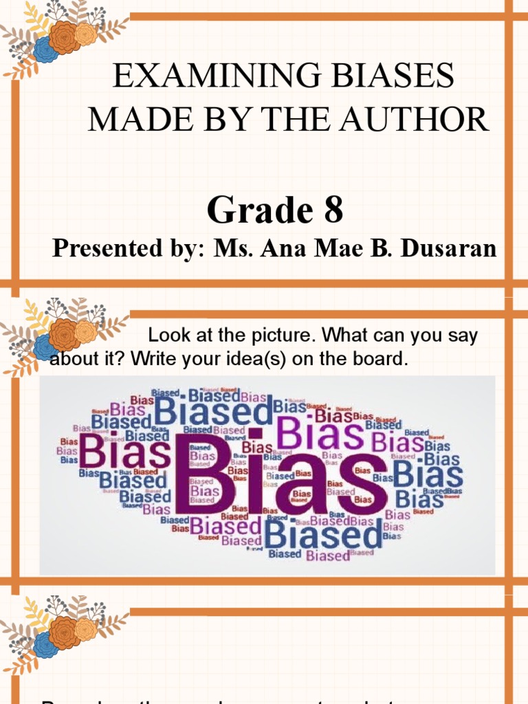 Understanding Author Bias in Writing | PDF | Science & Mathematics