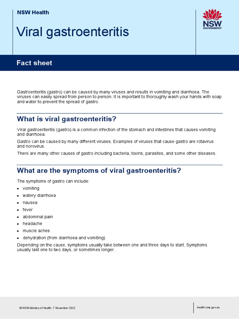 Understanding Viral Gastroenteritis Symptoms | PDF