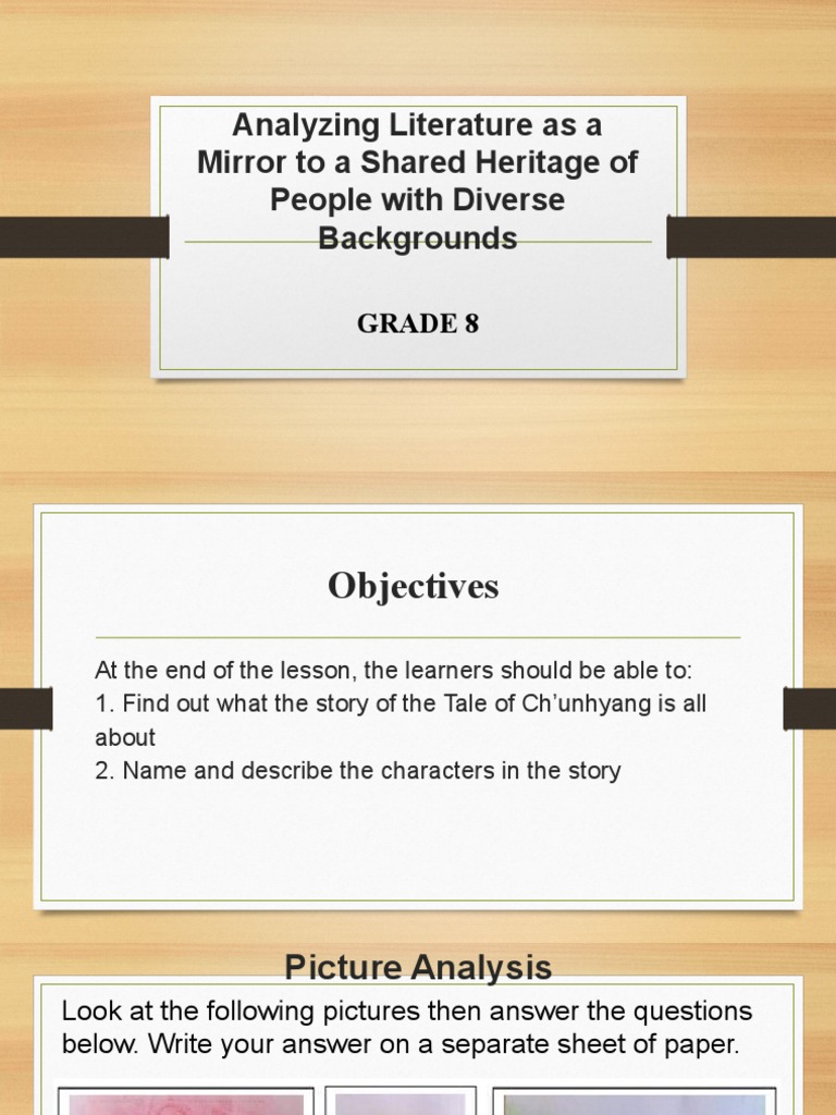 Analyzing Literature As A Mirror To A Shared Heritage of People With ...