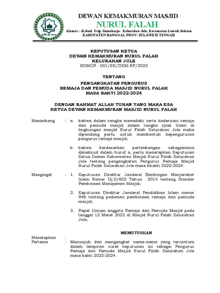 SK Risma Nurul Falah (2022 2024) | PDF