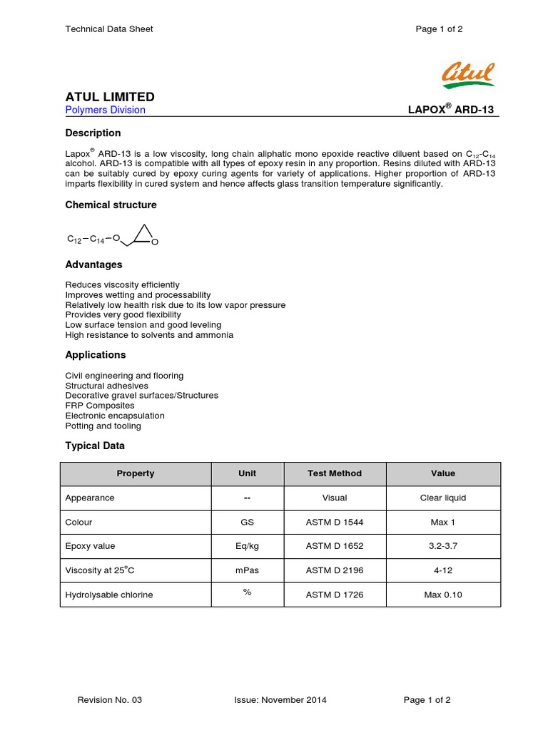 Lapox ARD-13 PDF | PDF | Epoxy | Secondary Sector Of The Economy