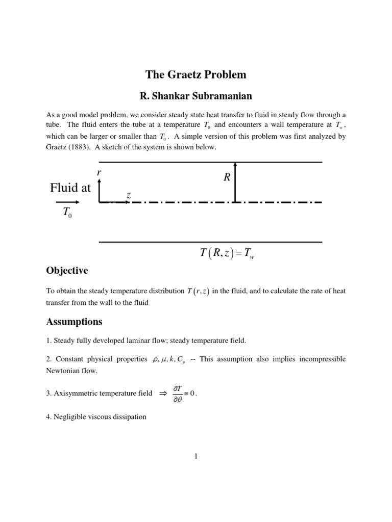 Graetz Problem | PDF | Fluid Dynamics | Eigenvalues And Eigenvectors