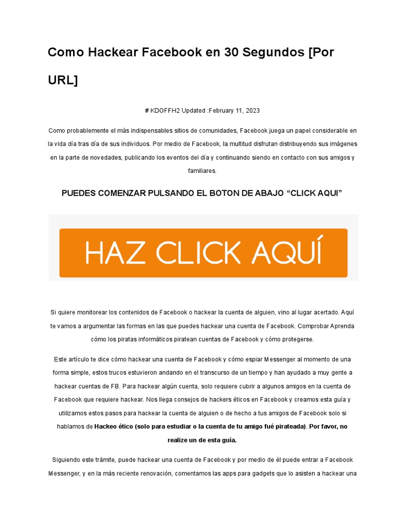 Recuperar Cuenta de FB 2023 PDF | PDF | Facebook | Cookie HTTP