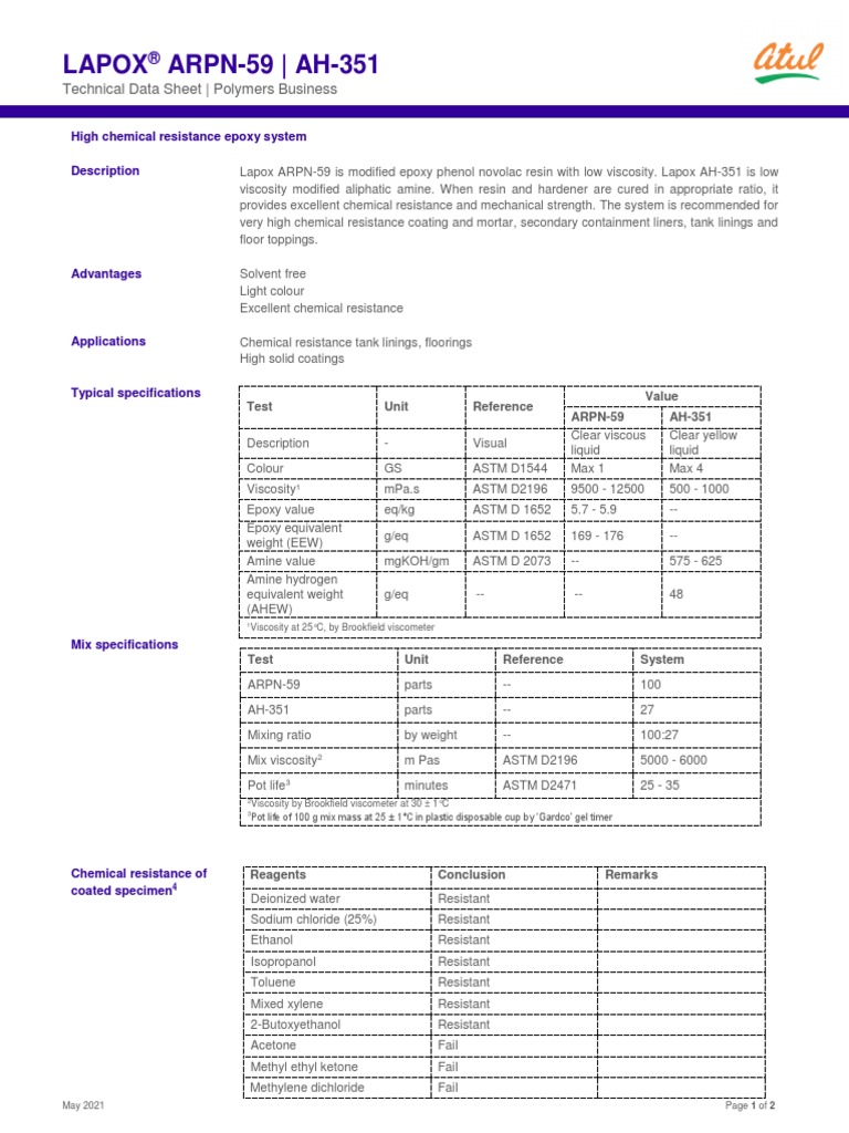 PO - Lapox ARPN-59 + AH-351 | PDF