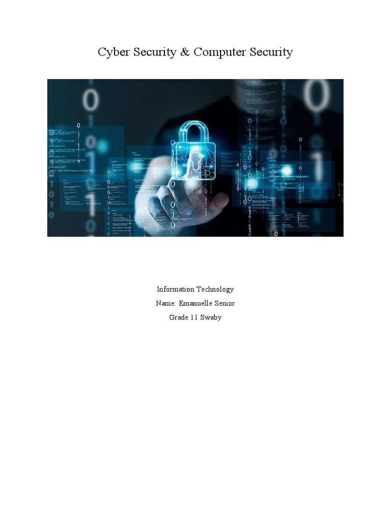 Information Technology Cyber Security vs. Computer Security | PDF ...