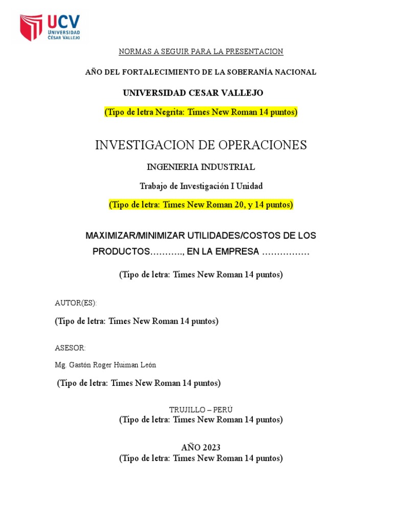 Informe Invope I Unidad | PDF