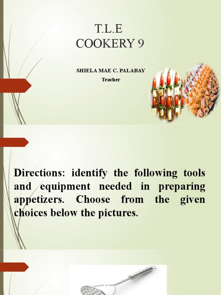 Tools for Preparing Appetizers | PDF | Wellness