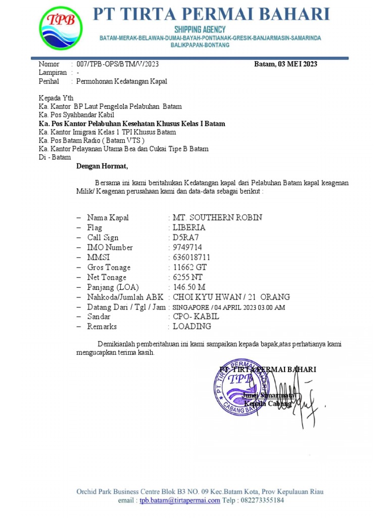 Perm KKP MT Southern Robin PDF | PDF