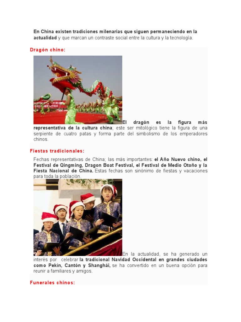 Costumbres y Tradiciones Chinas | PDF Costumbres y Tradiciones Chinas | PDF