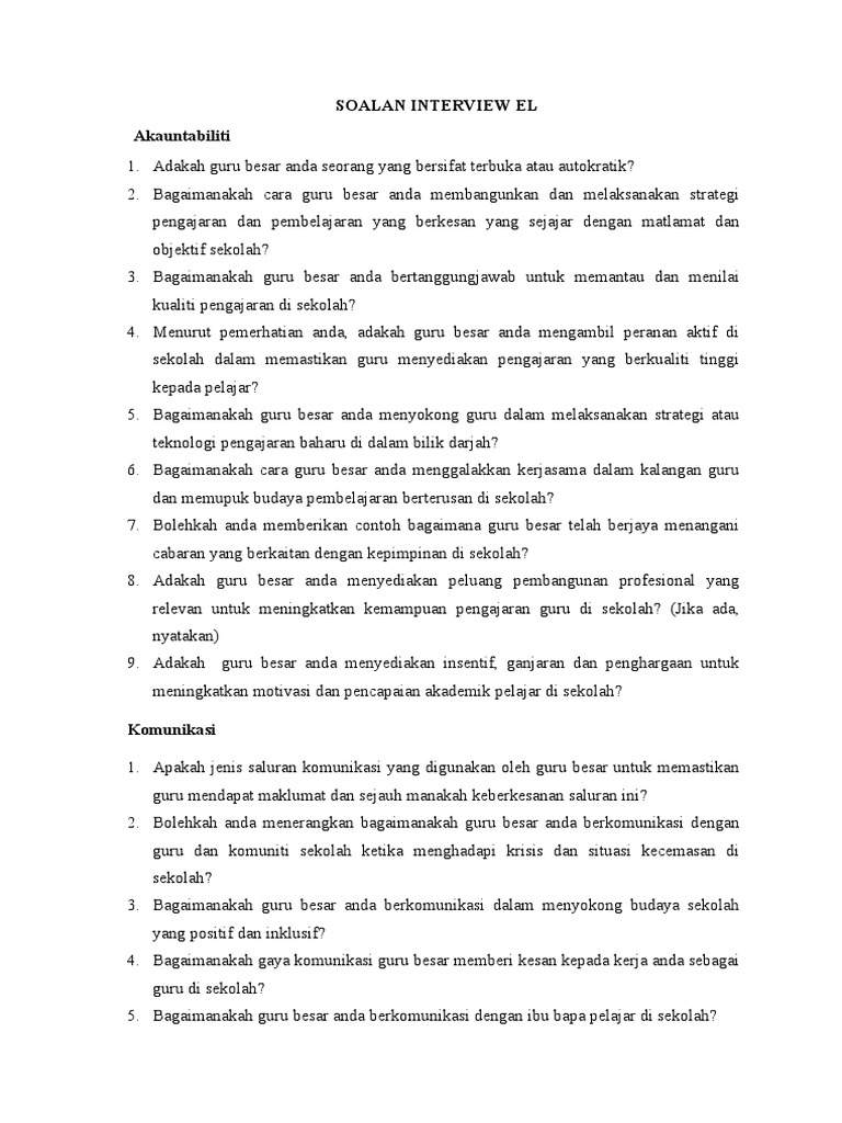 Soalan Interview | PDF