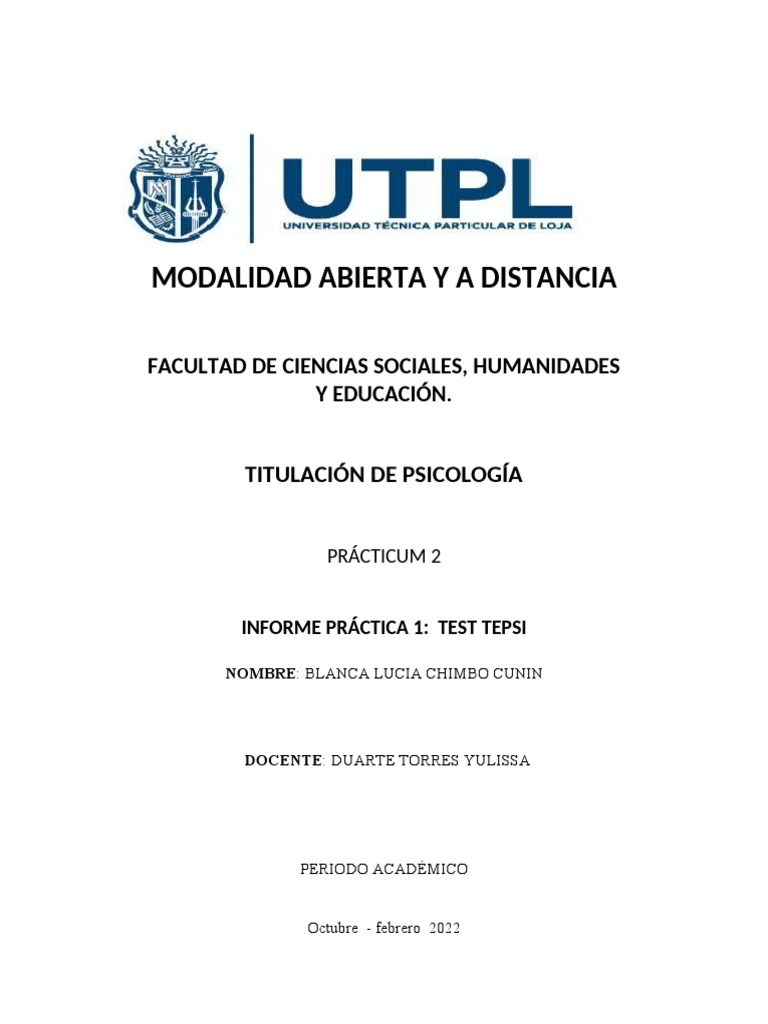 Tepsi Test Del Desarrollo Psicomotor | PDF