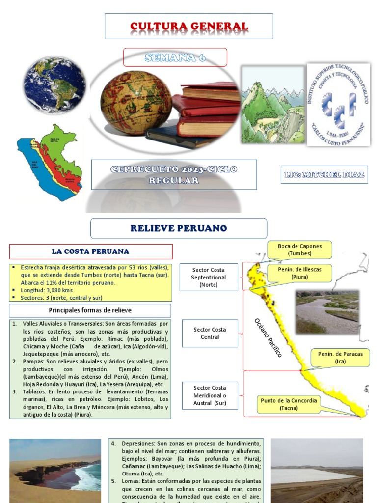 Cultura General Relieve Peruano | PDF | Clima templado | Andes